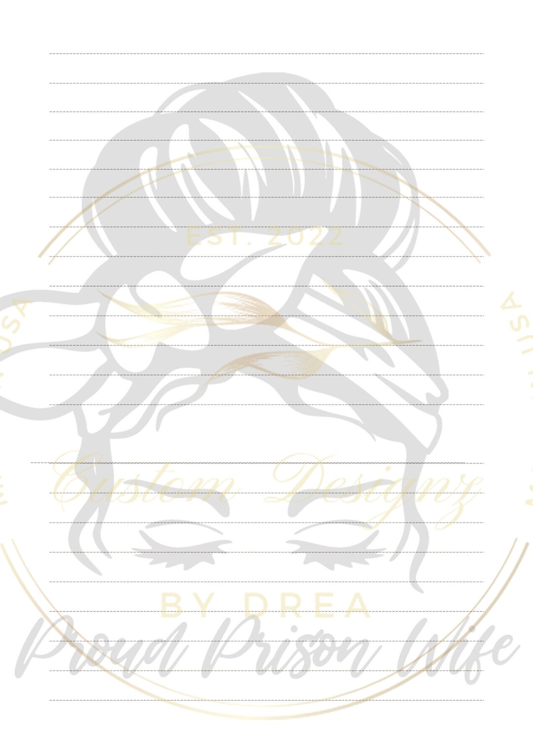 Proud Prison Wife Lined Stationery Paper - Etsy
