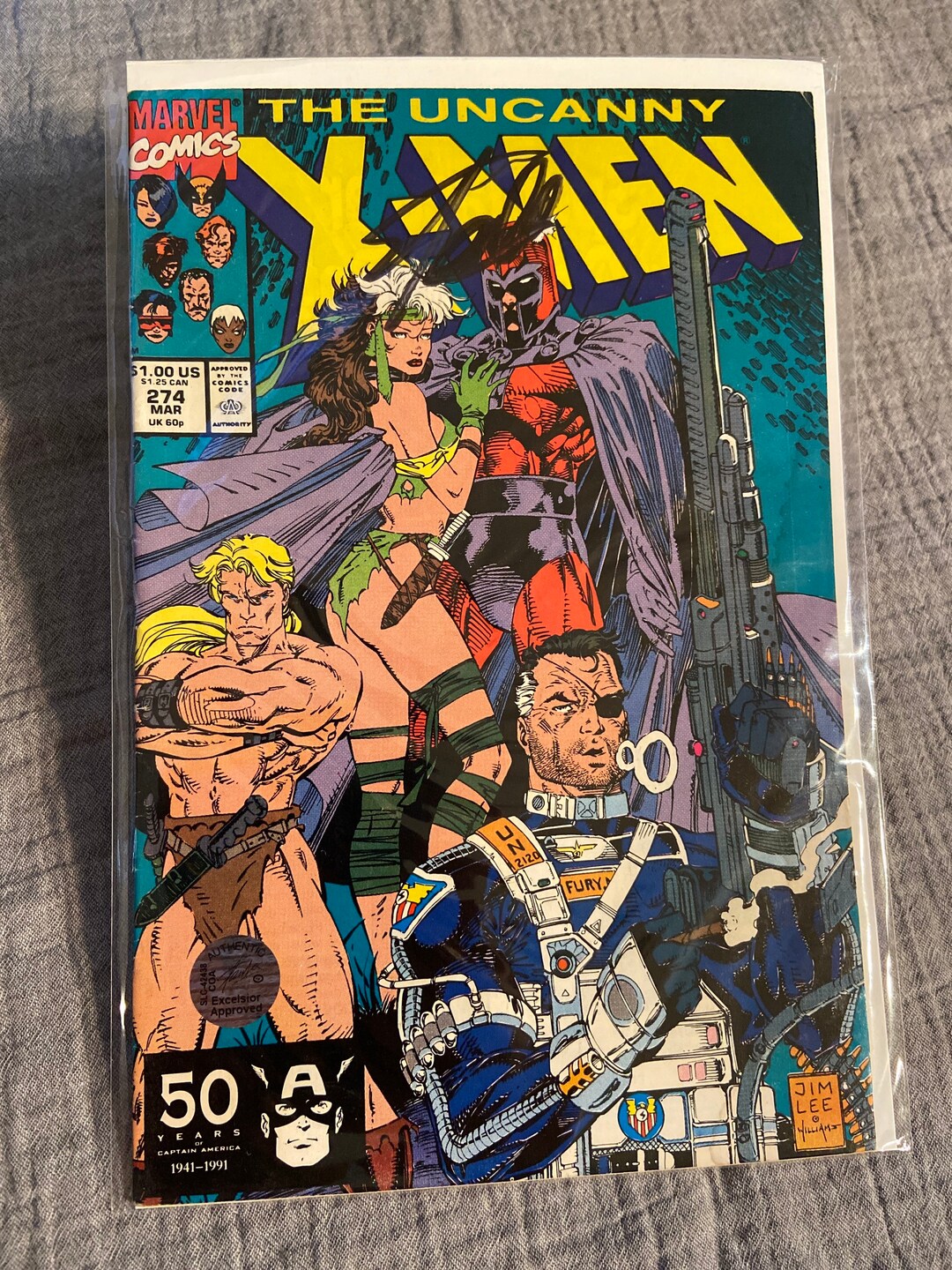 Stan Lee Signed the Uncanny X-men #274 With Excelsior Hologram and ...