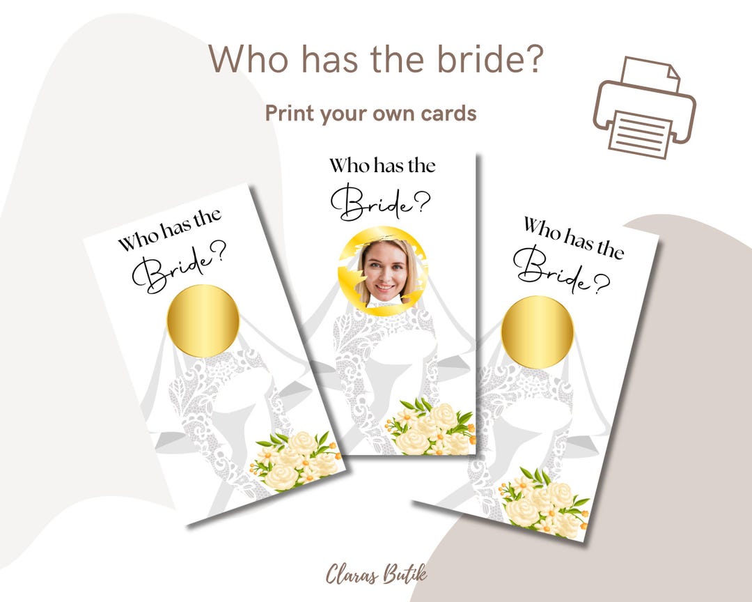 Who Has the Bride? Bachelor Party & Wedding Game - Etsy