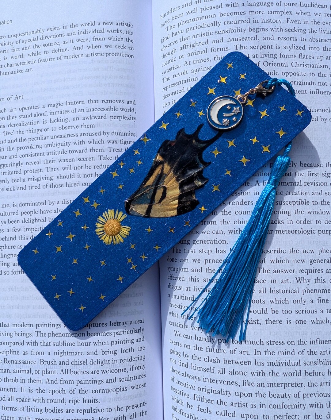 Tiger Swallowtail Butterfly Wing and Daisy Starlit Galaxy Handmade ...