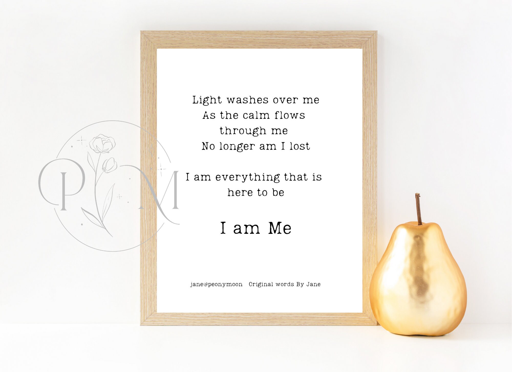 I Am Me Printable Poem Digital Print - Etsy