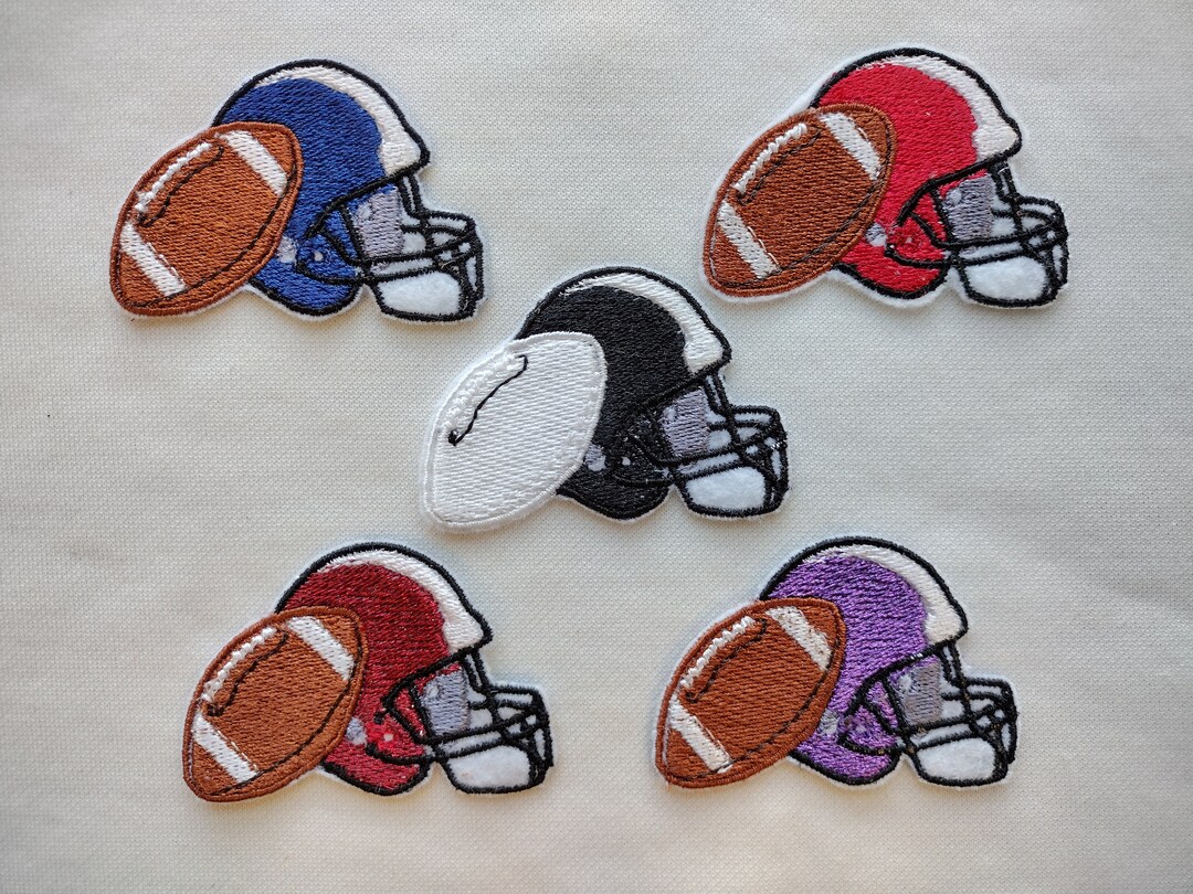 Football & Helmet Embroidered Patch - Iron on - Fall - Autumn - Game ...