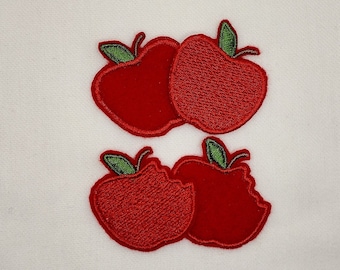 Hand Sewn Iron-on Apple Felt Patch - Etsy