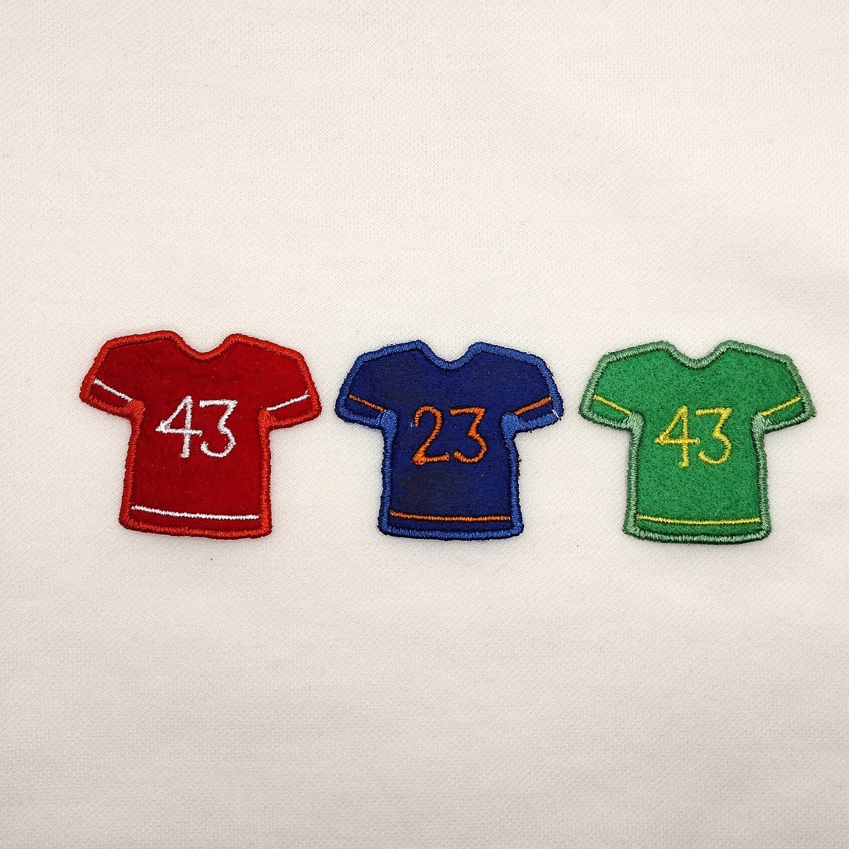Sports Jerseys - Numbered Jersey - Felt Patch - Customizable - Pick ...