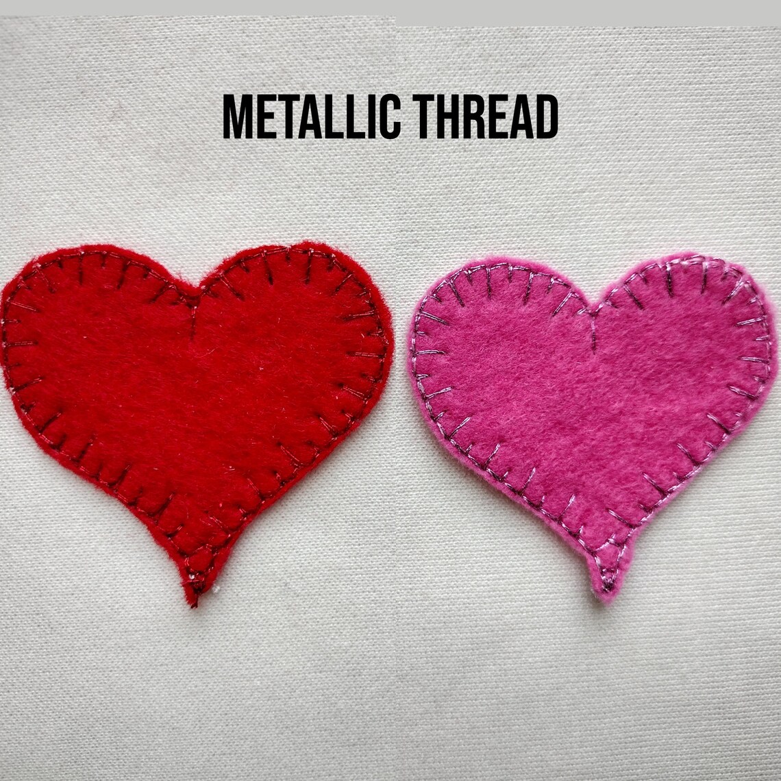 Embroidered Heart Patch - Quilt Stitch - Color Variations - Love ...