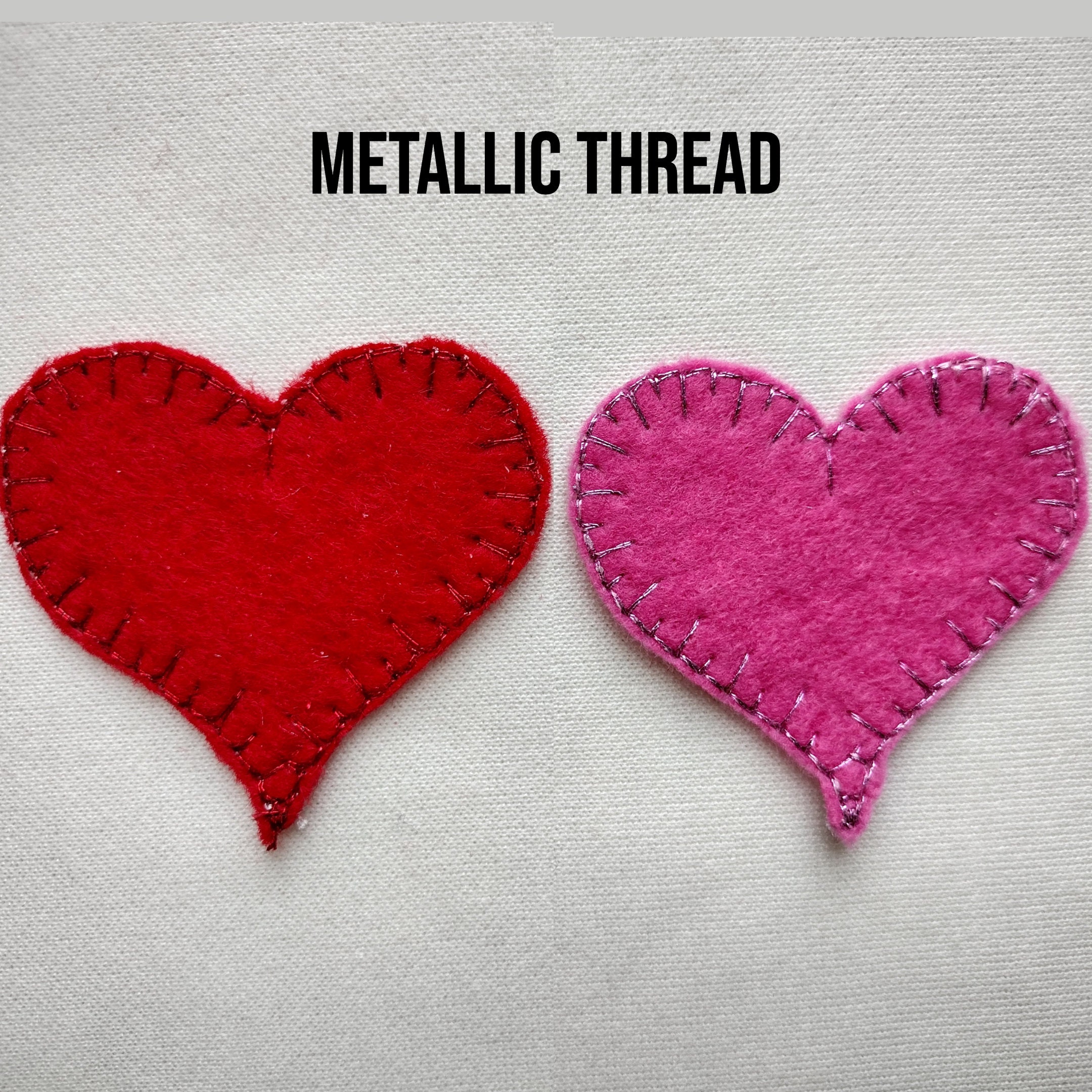 Embroidered Heart Patch - Quilt Stitch - Color Variations - Love ...