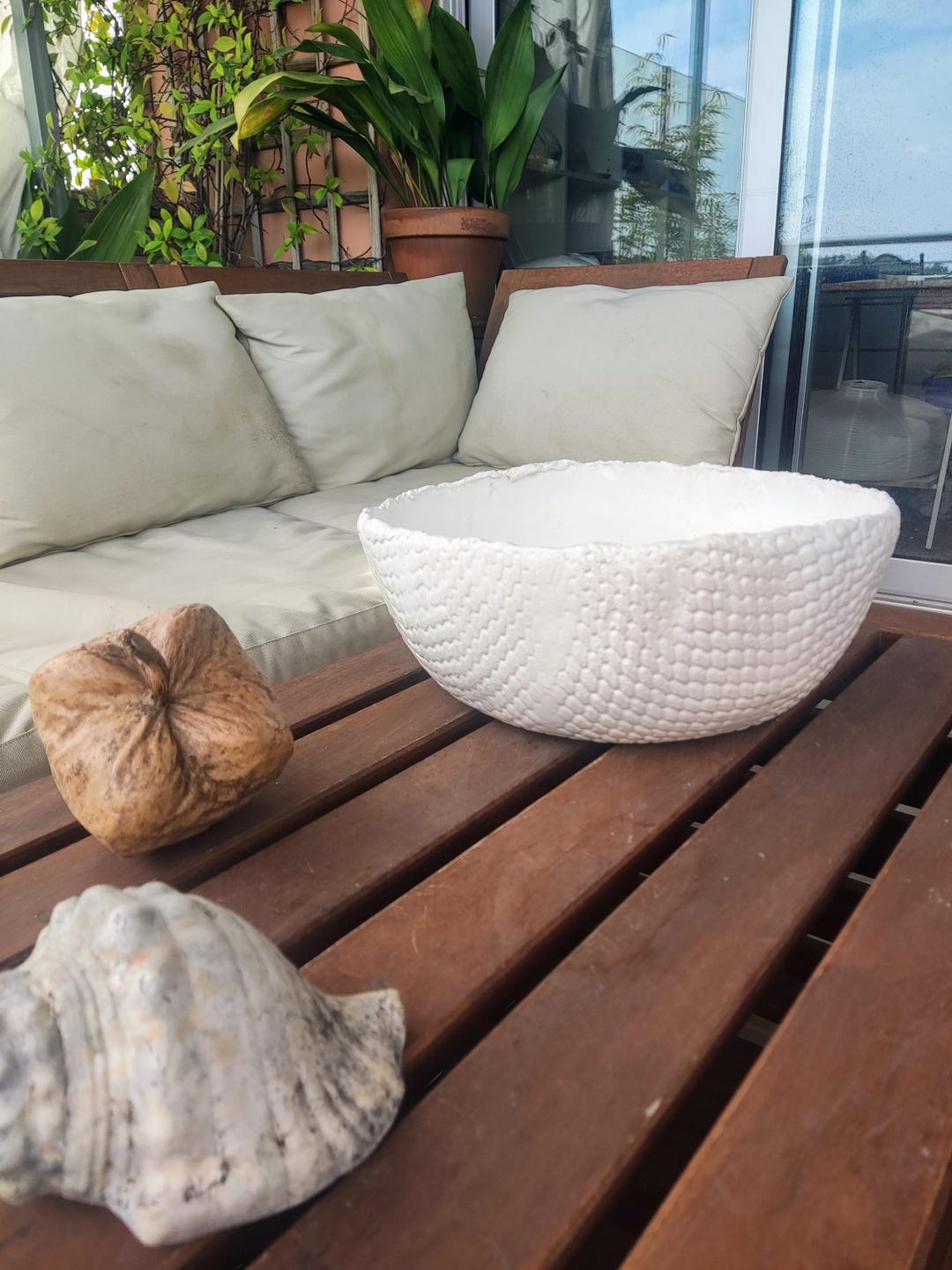 Extra Large Ceramic Bowl,white Bowl Centerpiece,minimalist Ceramic ...