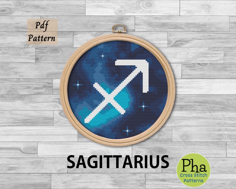 Sagittarius Cross Stitch Pattern: Centaur Horoscope (PDF Pattern) - Etsy