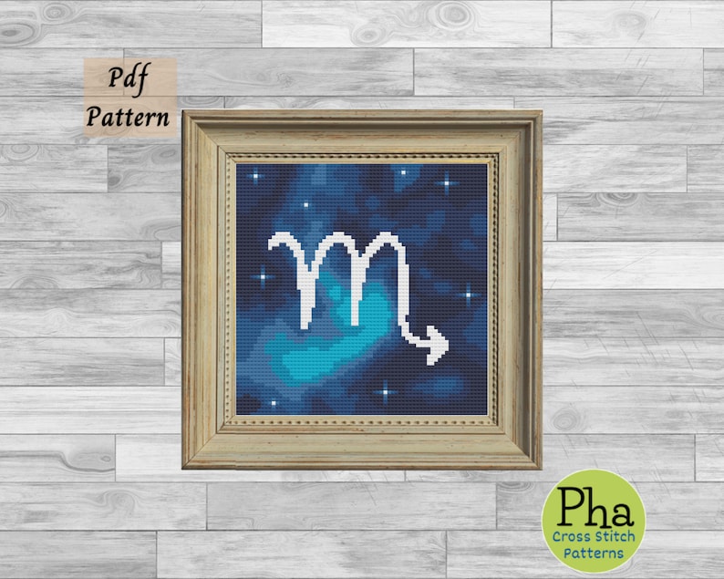 Scorpio Cross Stitch Pattern, the Scorpion Horoscope Chart, Scorpio ...