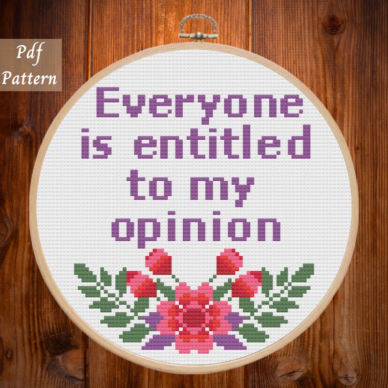 Cross Stitch Pattern Humor Funny ,easy Cross Stitch Chart, Embroidery ...