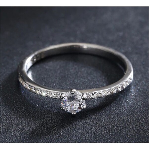 Simple Diamond Ring - Etsy