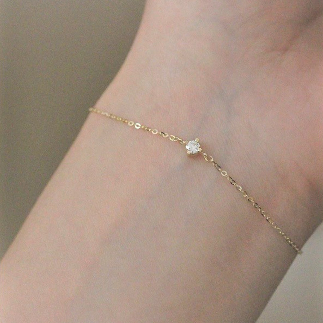Dainty Bracelet, Delicate Bracelet, Thin Chain Bracelet, Basic Chain ...
