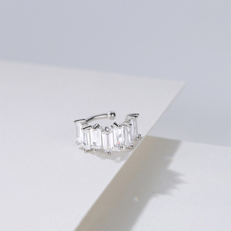 Silver Ear Cuff Set Geometric Simple Ear Cuffs Tiny Ear - Etsy