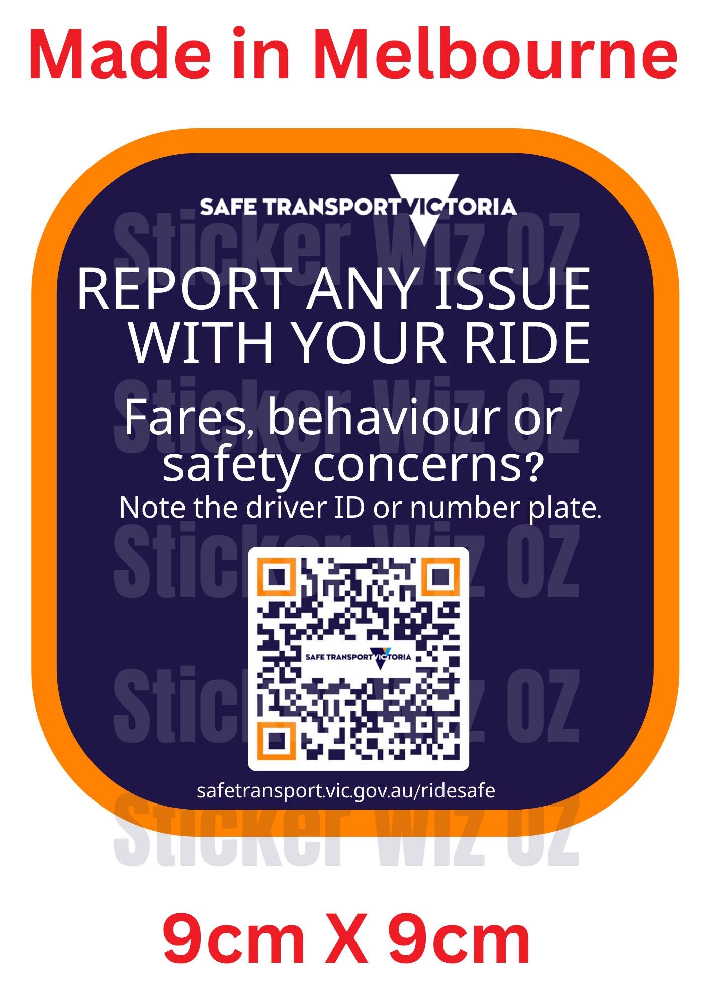 Taxi & Rideshare CPV QR Code Sticker – Heavy-duty, Ready to Apply ...