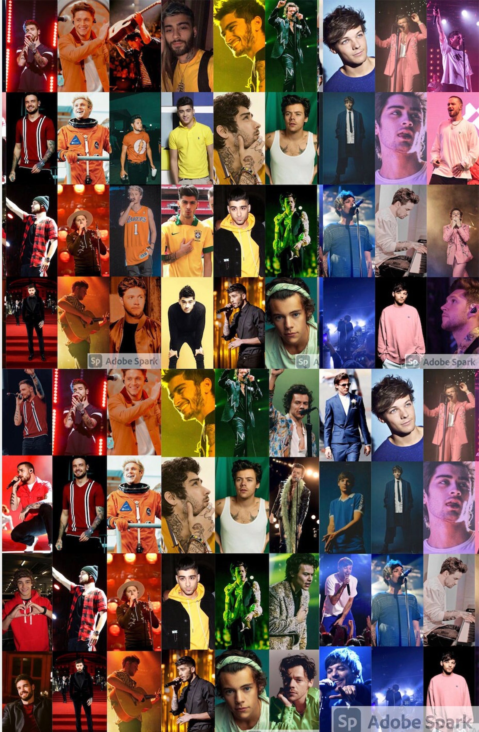 One Direction - 60 Digital Rainbow Prints for Photo Wall - Etsy