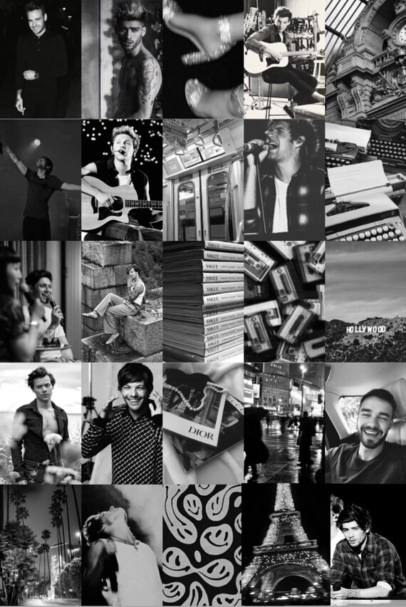 Niall Horan Collage Tumblr Black And White