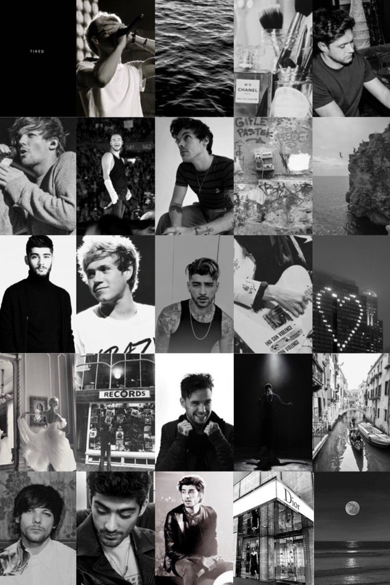 One Direction Collage Black And White