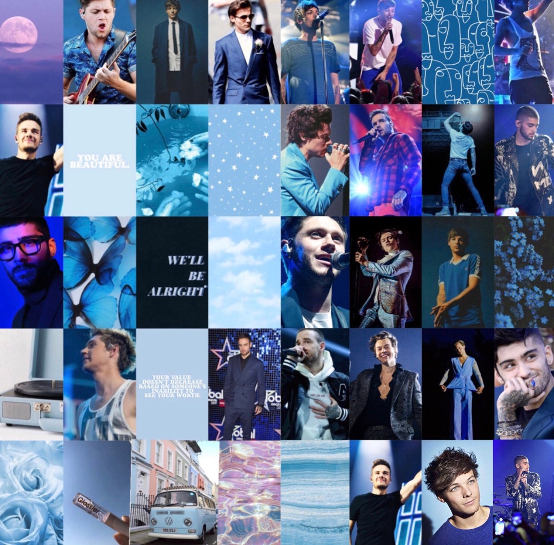 One Direction - 100 Digital Blue Prints for Photo Wall - Etsy