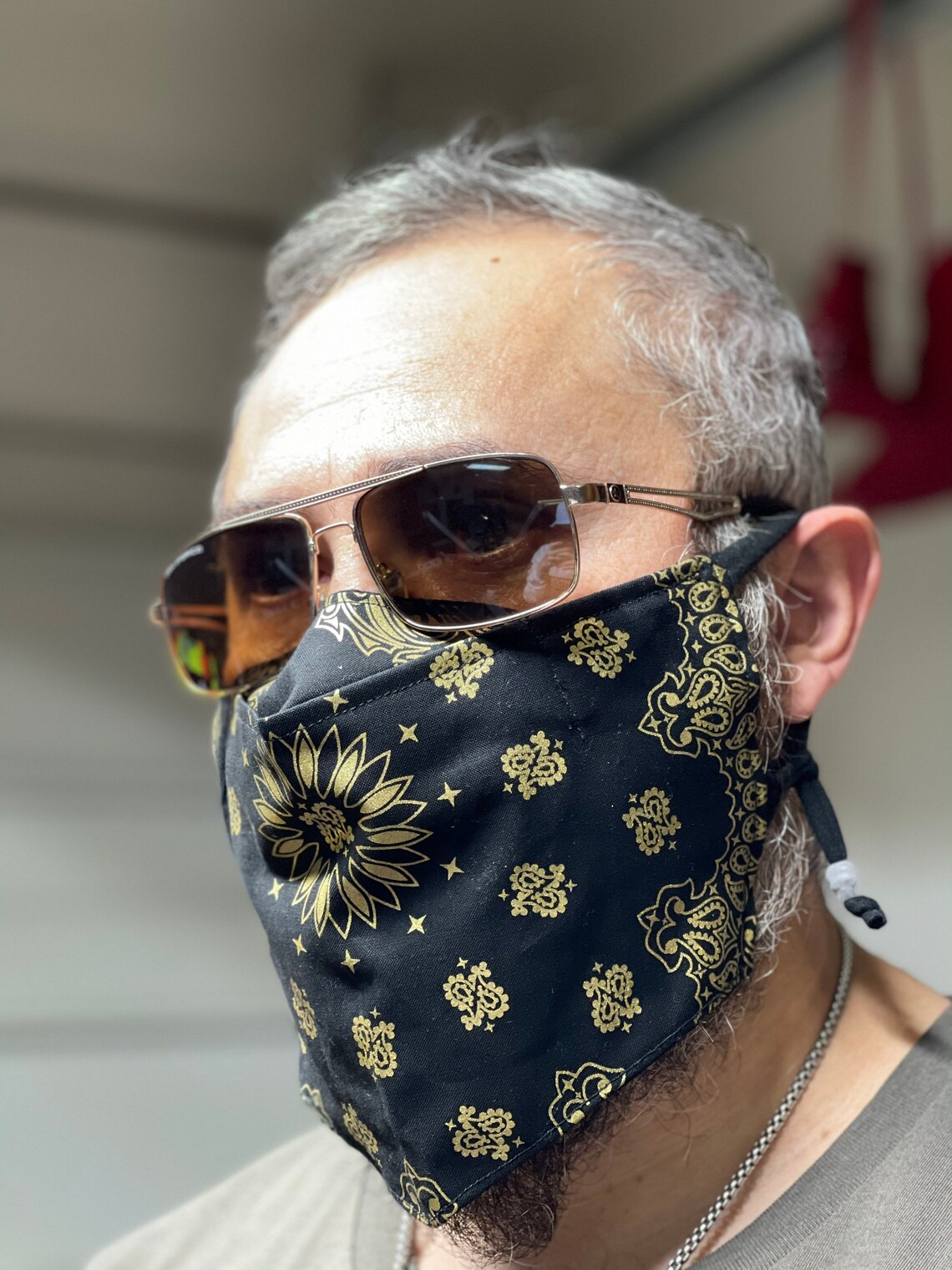 BADASS goatee mask mask for beard bearded men mask biker | Etsy