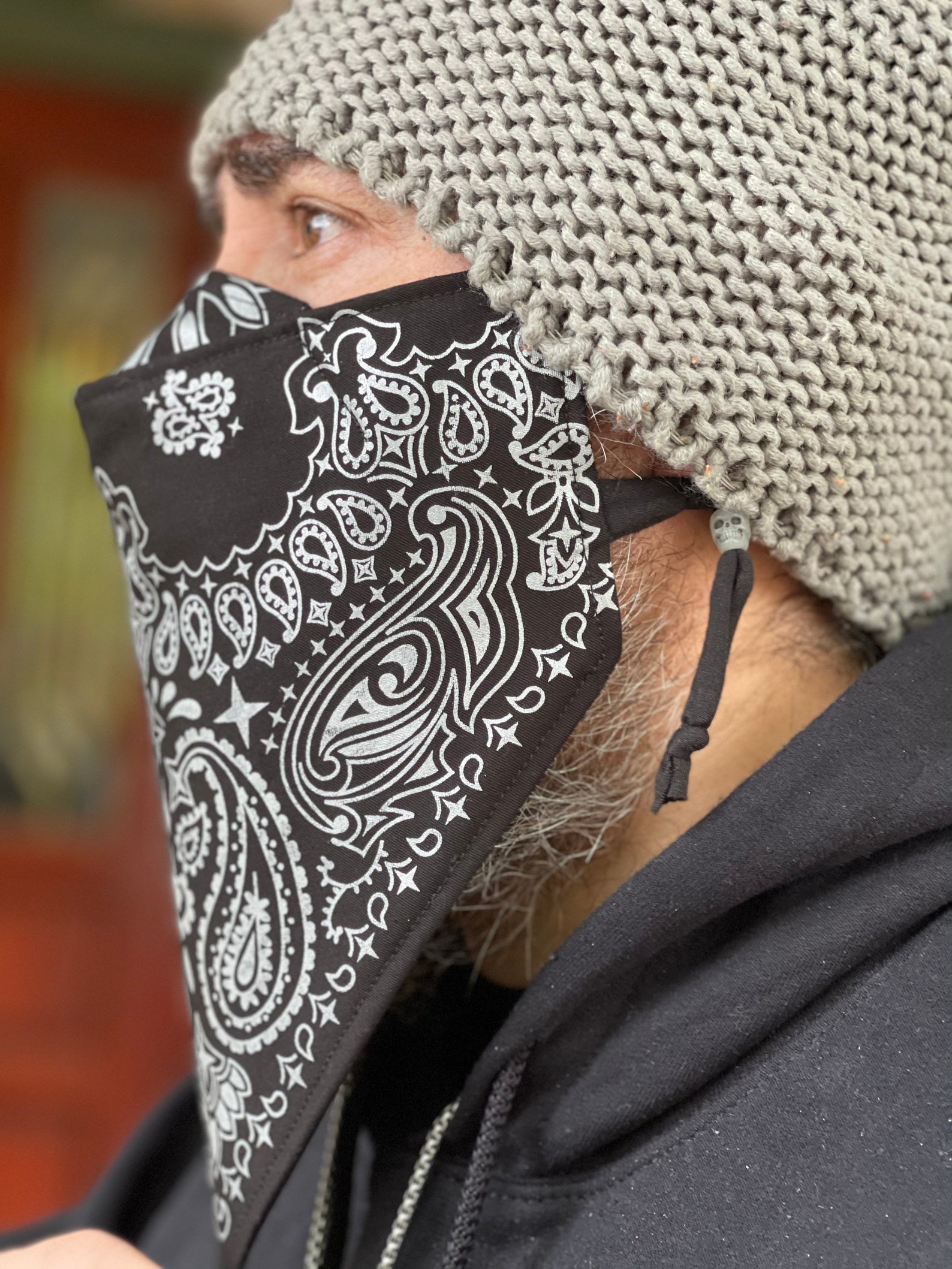 Bad Ass Maskbearded Men Maskbeard Maskmask For Long Etsy