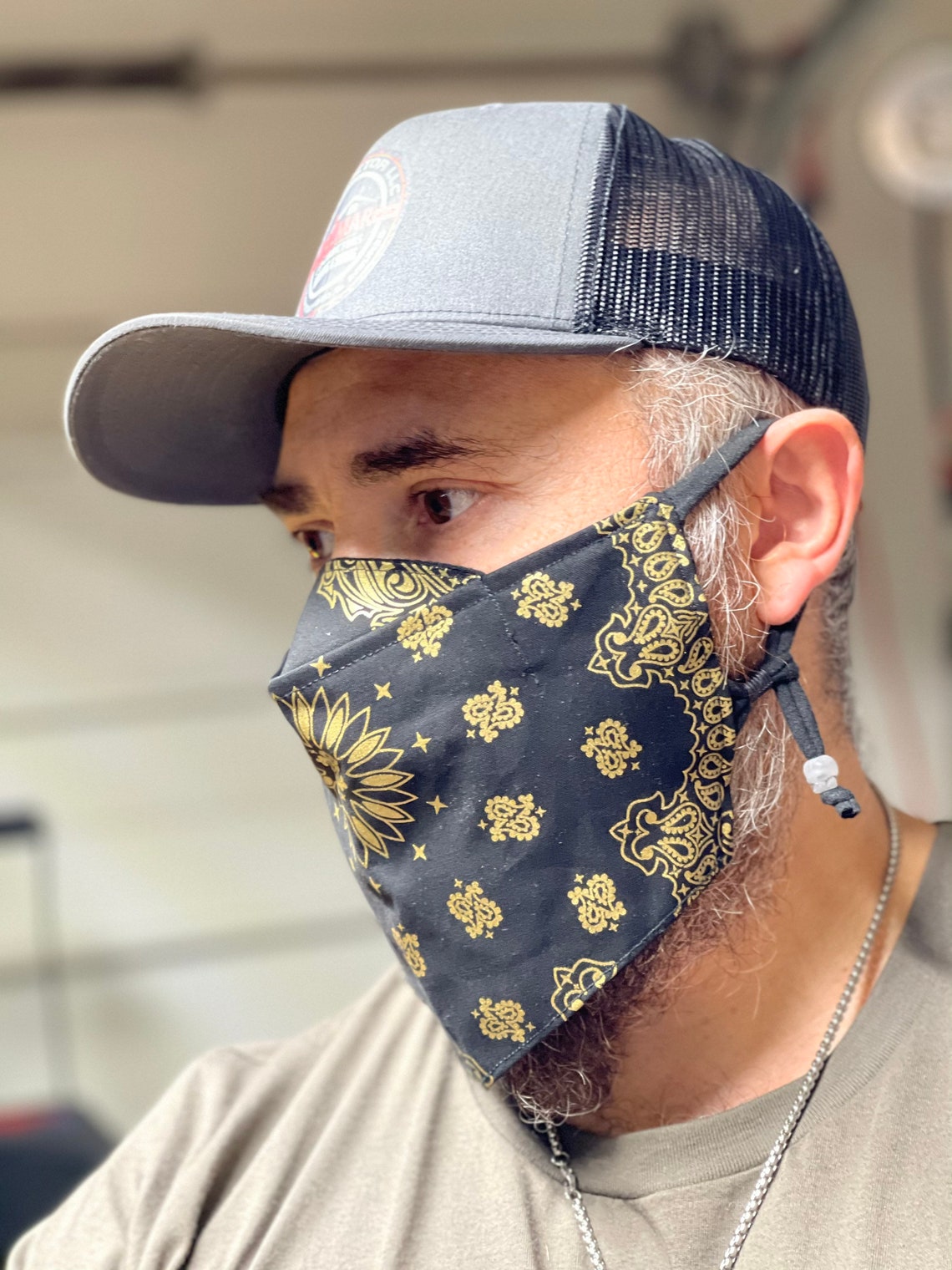 BADASS goatee mask mask for beard bearded men mask biker | Etsy