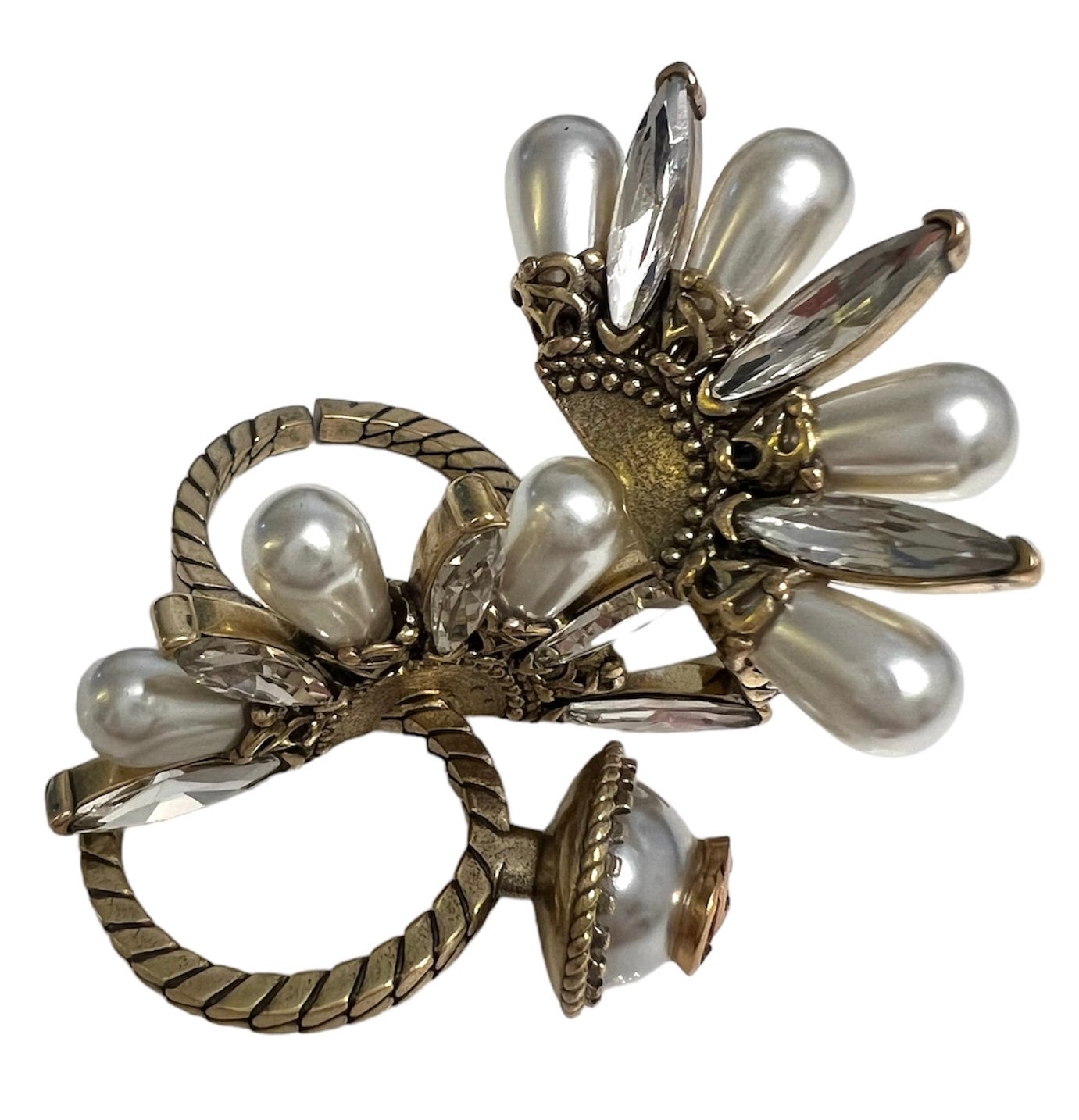 Large Statement Ring. Interlocking Flower Ring. 3 in 1 Ring. - Etsy