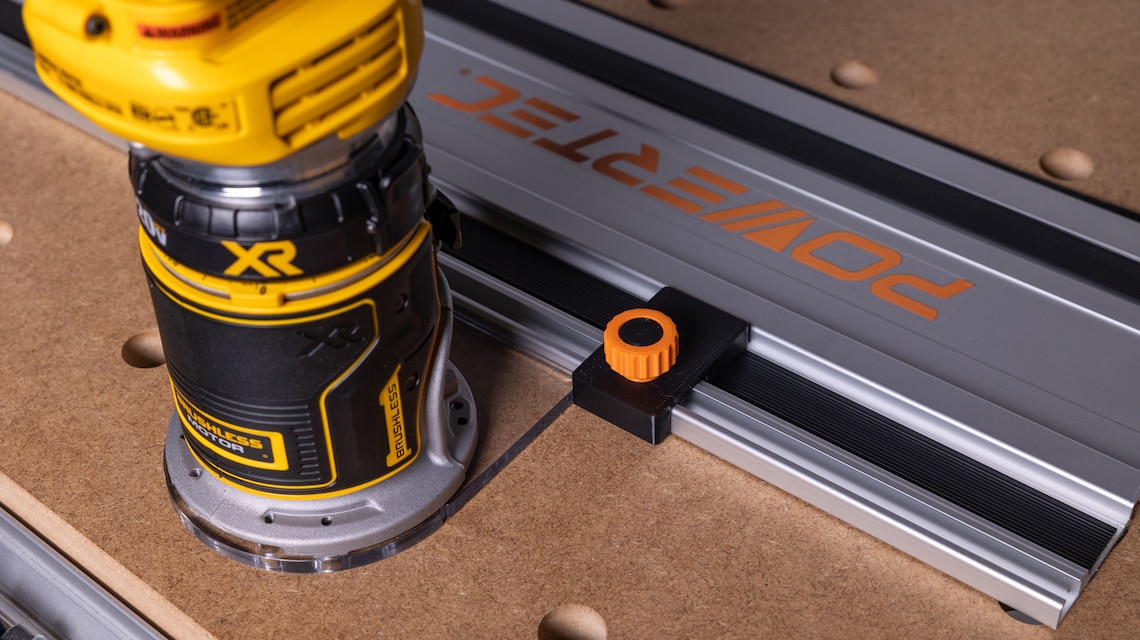 Powertec Guide Rail Limit Stop for Track Saws and Routers 2 - Etsy