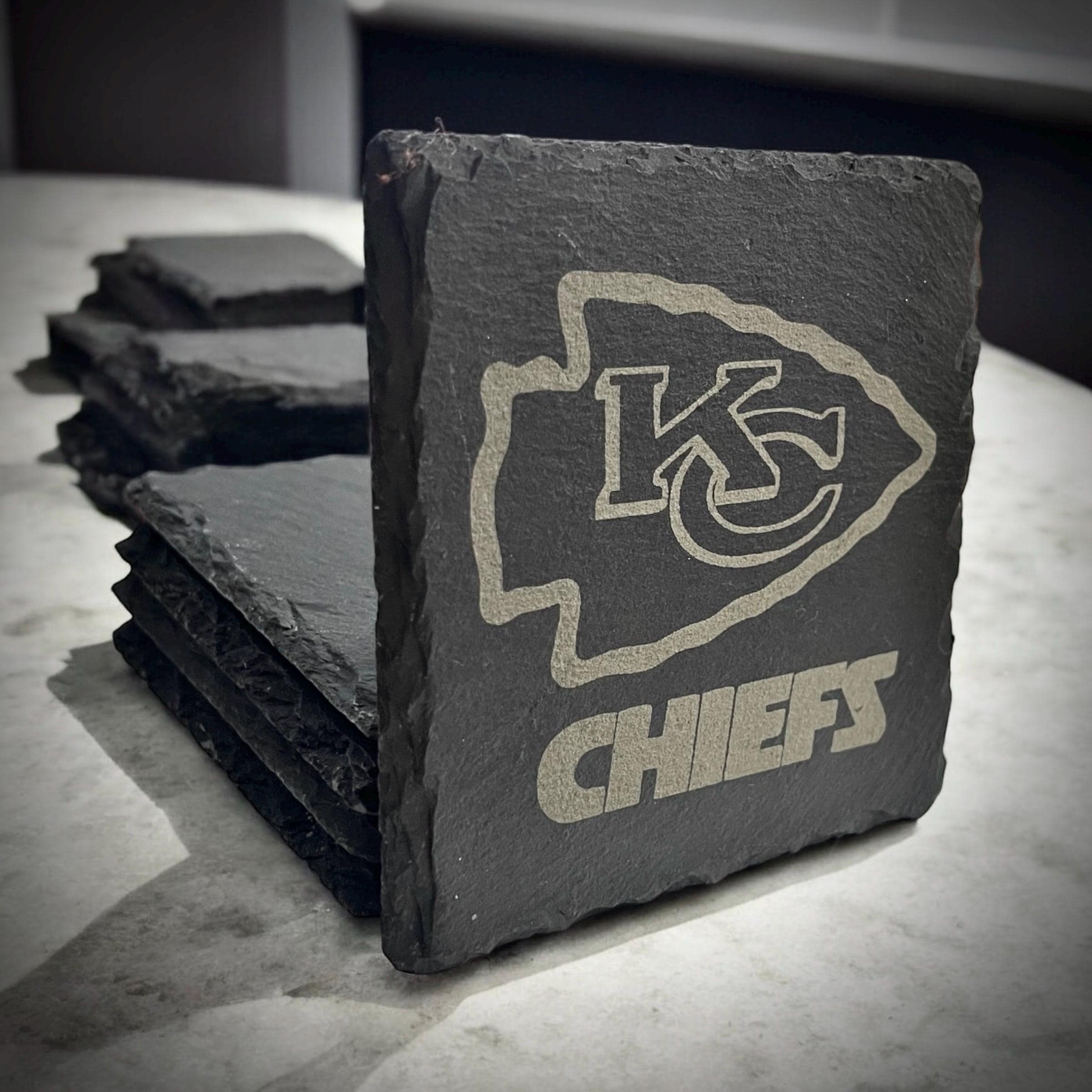 Set of 4 Kansis City Chiefs High Quality Slate Coasters - Etsy