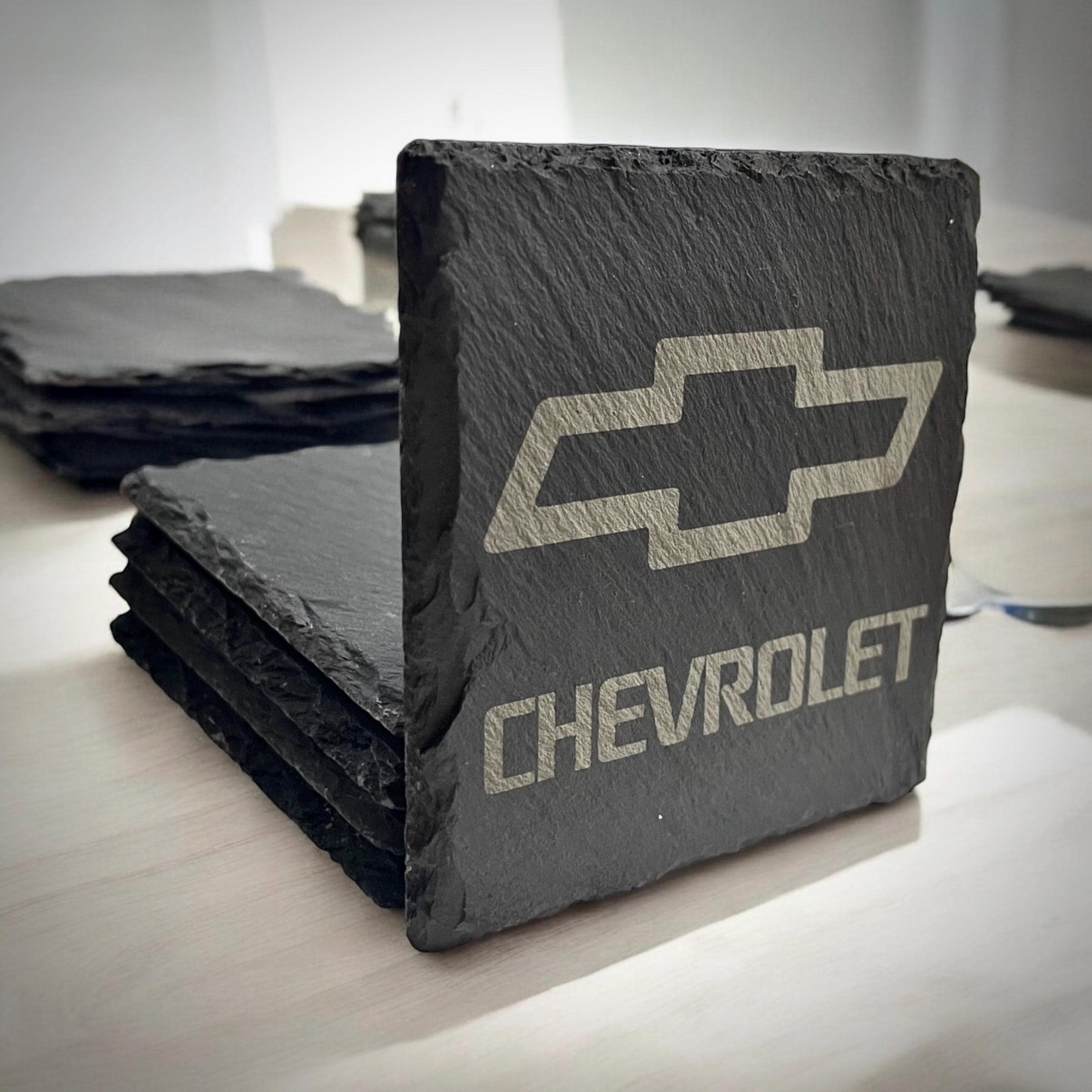 Set of 4 Chevrolet High Quality Slate Coasters - Etsy
