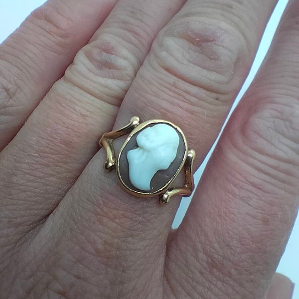 Carved Shell Ring - Etsy