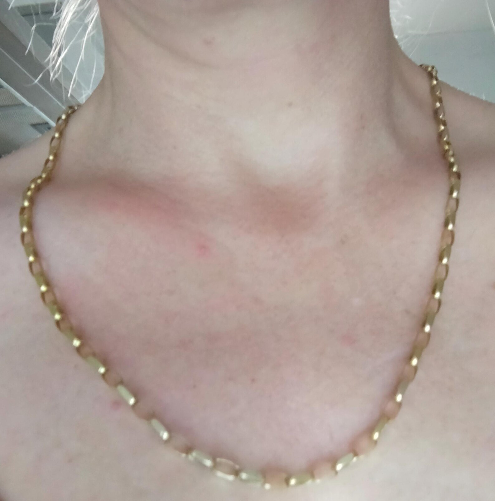 An Unusual Heavy 9ct Solid Yellow Gold Oblong Beltcher Link Necklace ...
