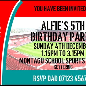 Football Team, Soccer Birthday Invitation / Party Invites / Girls ...