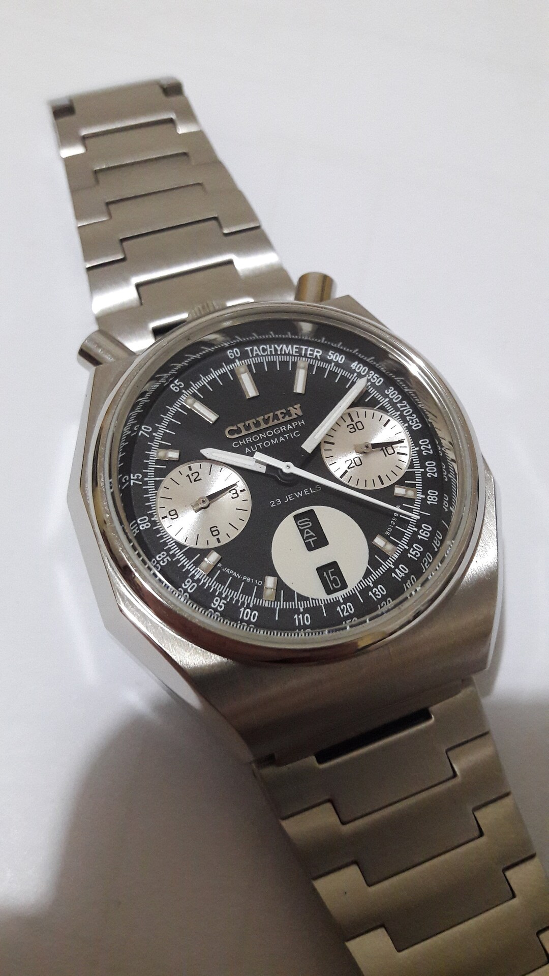 Citizen Bullhead Octagonal Panda Dial Automatic Chronograph and Flyback ...