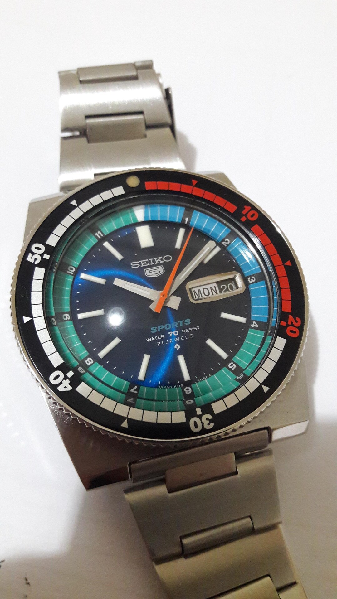 Seiko 5 Sports Automatic 6119-6053 Regatta Diver Rare Vintage Watch - Etsy