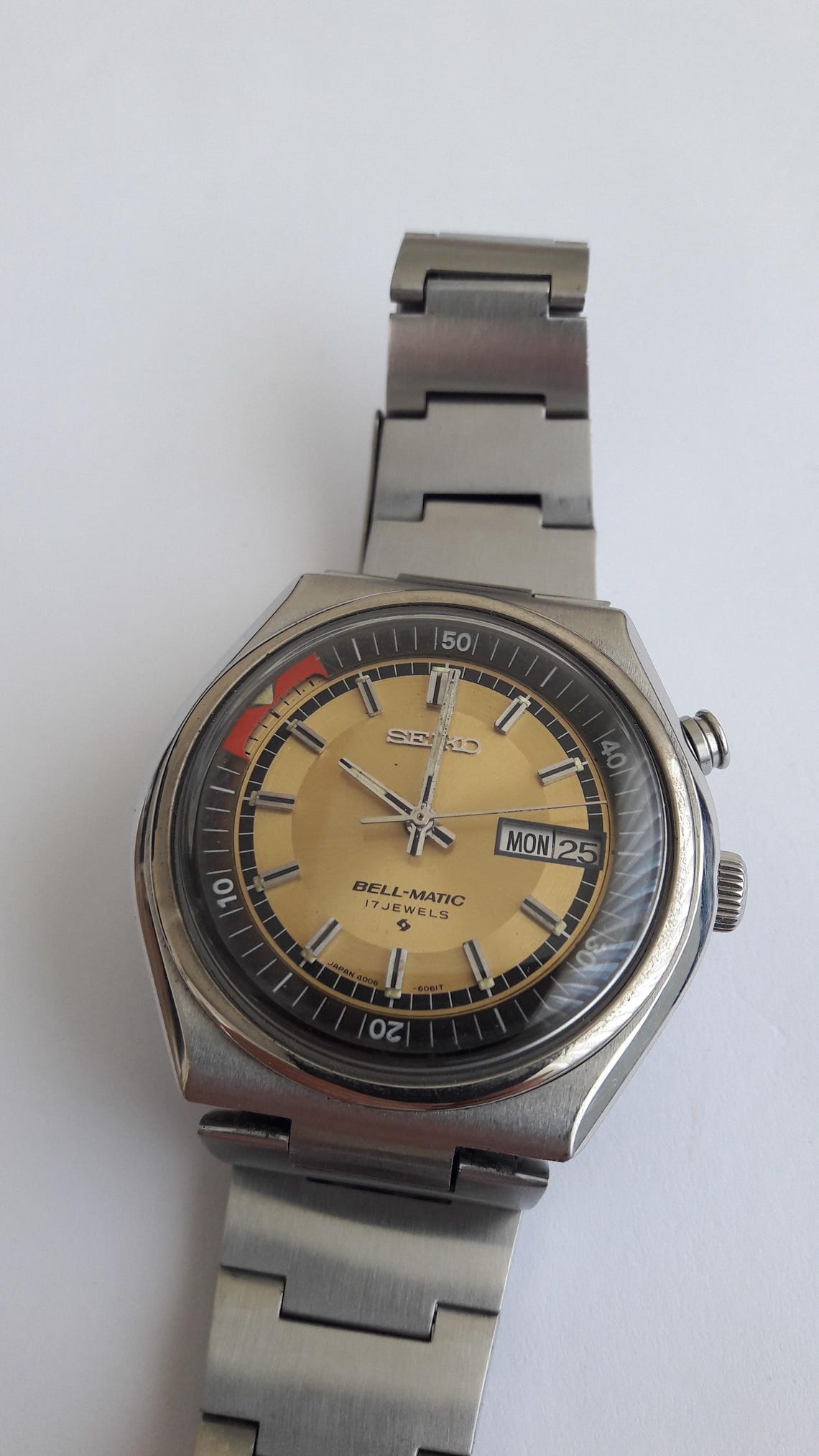 Seiko Automatic Bellmatic Alarm 4006-6040 Full Original 1977 Model Rare ...