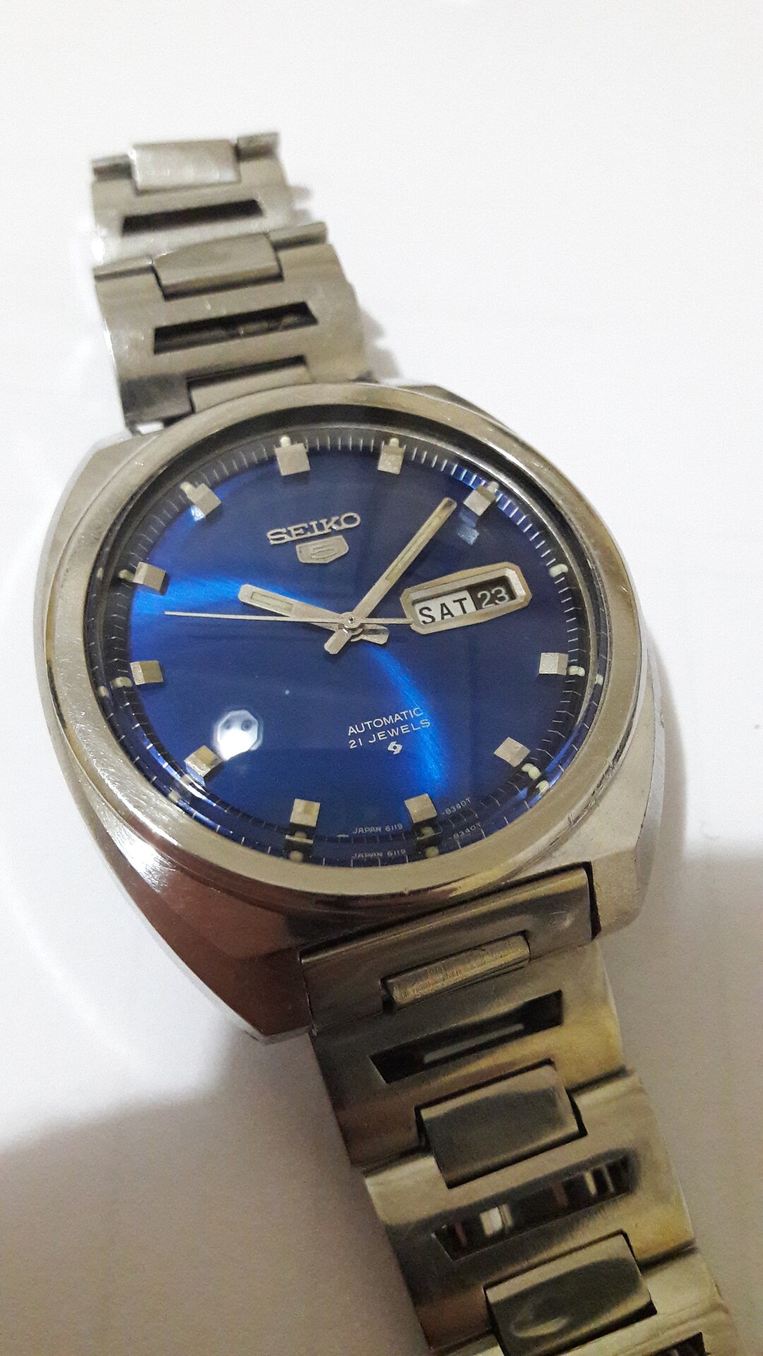 Seiko 5 Automatic 6119-8273 Jumbo Case Blue Dial Full Original 1974 Model Rare Vintage Watch - Etsy