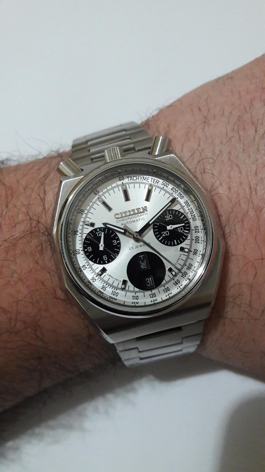 Citizen Bullhead Octagonal Panda Dial Automatic Chronograph and Flyback ...