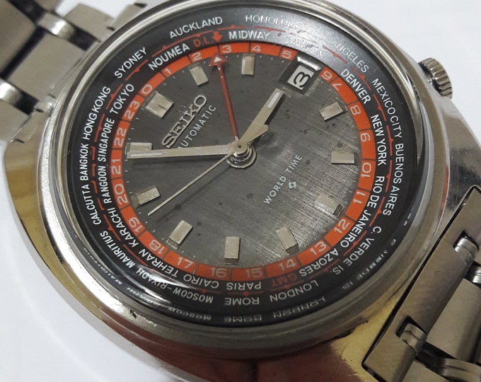 Seiko 6117-6400 Automatic World Time GMT Original 1970 Model Very Rare ...
