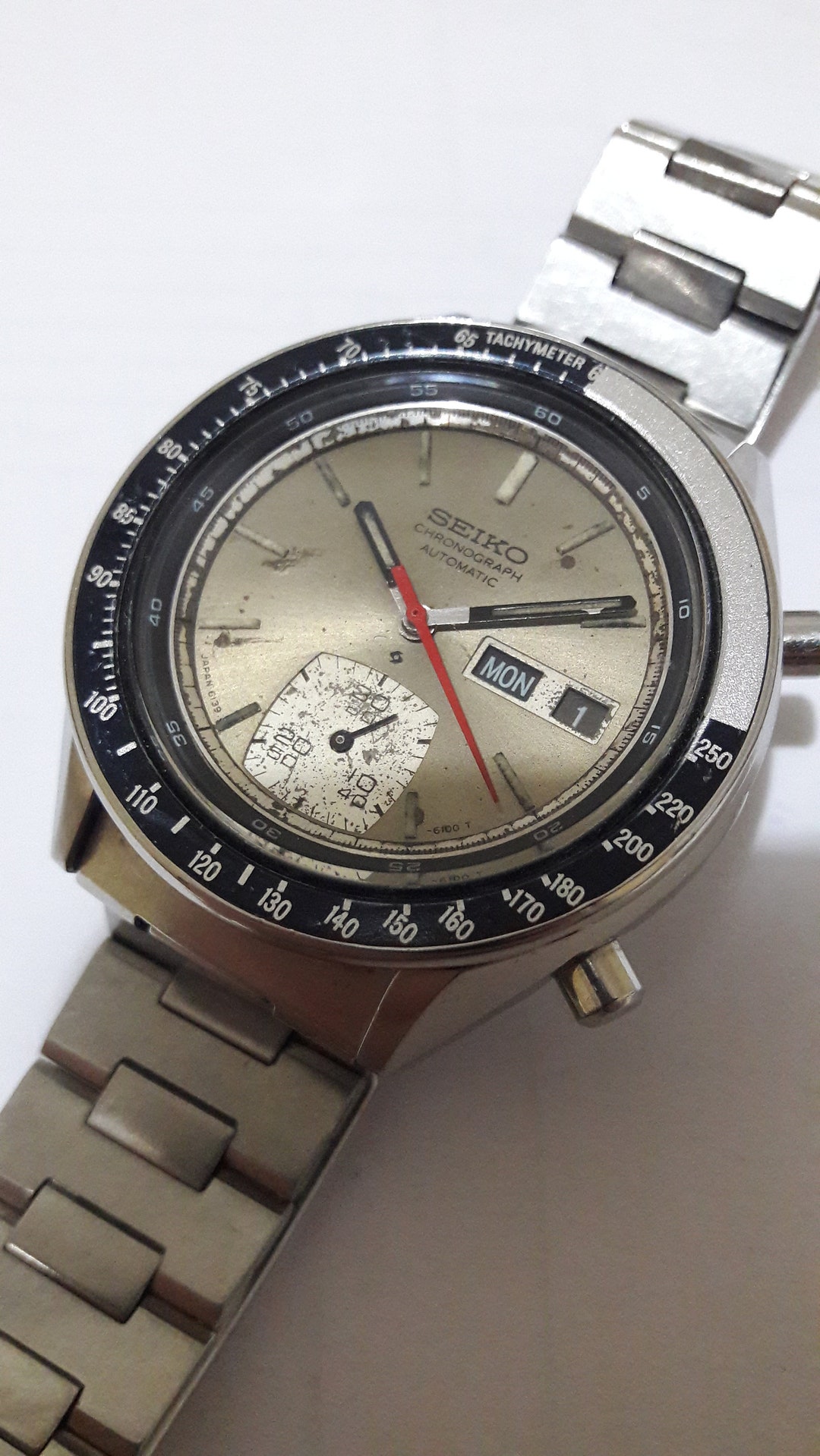 Seiko 6139-6040 Ghost Bezel Automatic Chronograph Original 1977 Model ...