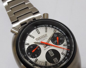 Citizen Bullhead Panda Gold Tone Dial Automatic Chronograph and Flyback ...