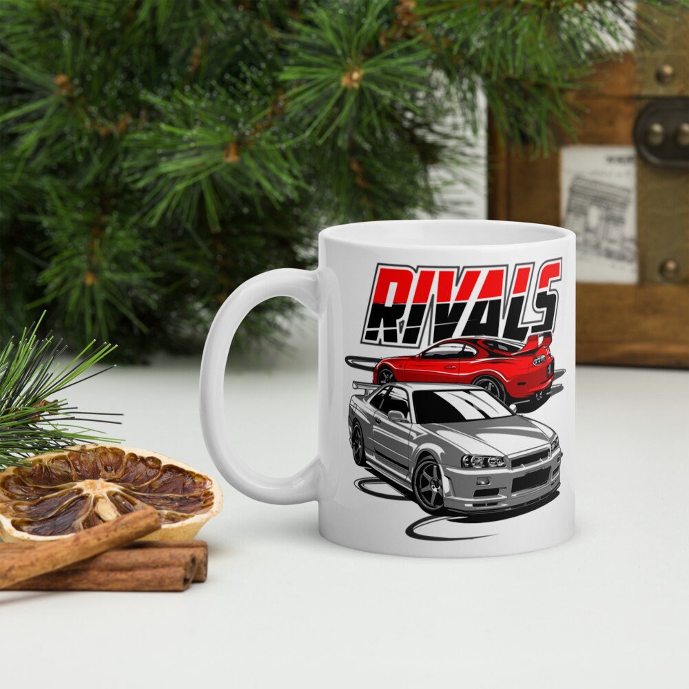 JDM RIVALS Skyline R34 GT-R Vs Supra Mk4 2jz Jdm Coffee Mug - Etsy ...