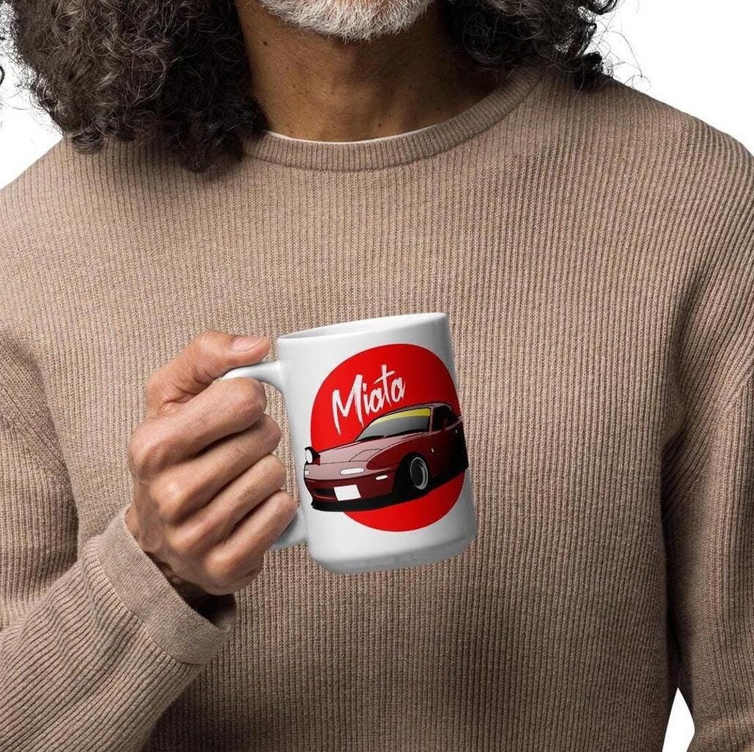 Mazda Miata MX-5 White Mug MX5 Miata Black Mug NA Mk1 Roadster JDM Mug ...