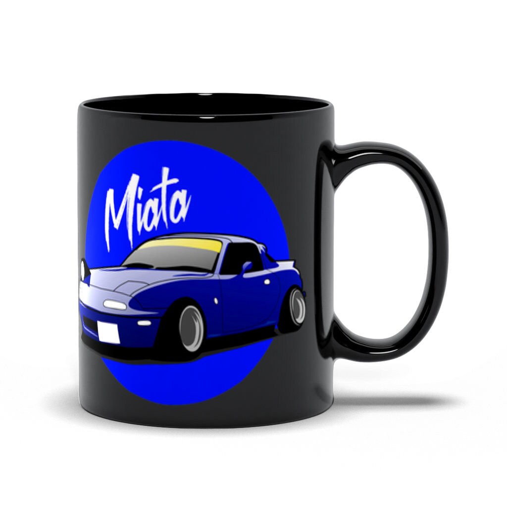 Mazda Miata Mx-5 Mx5 Na Blue Mk1 Roadster Jdm Black Mug Gift for Him ...