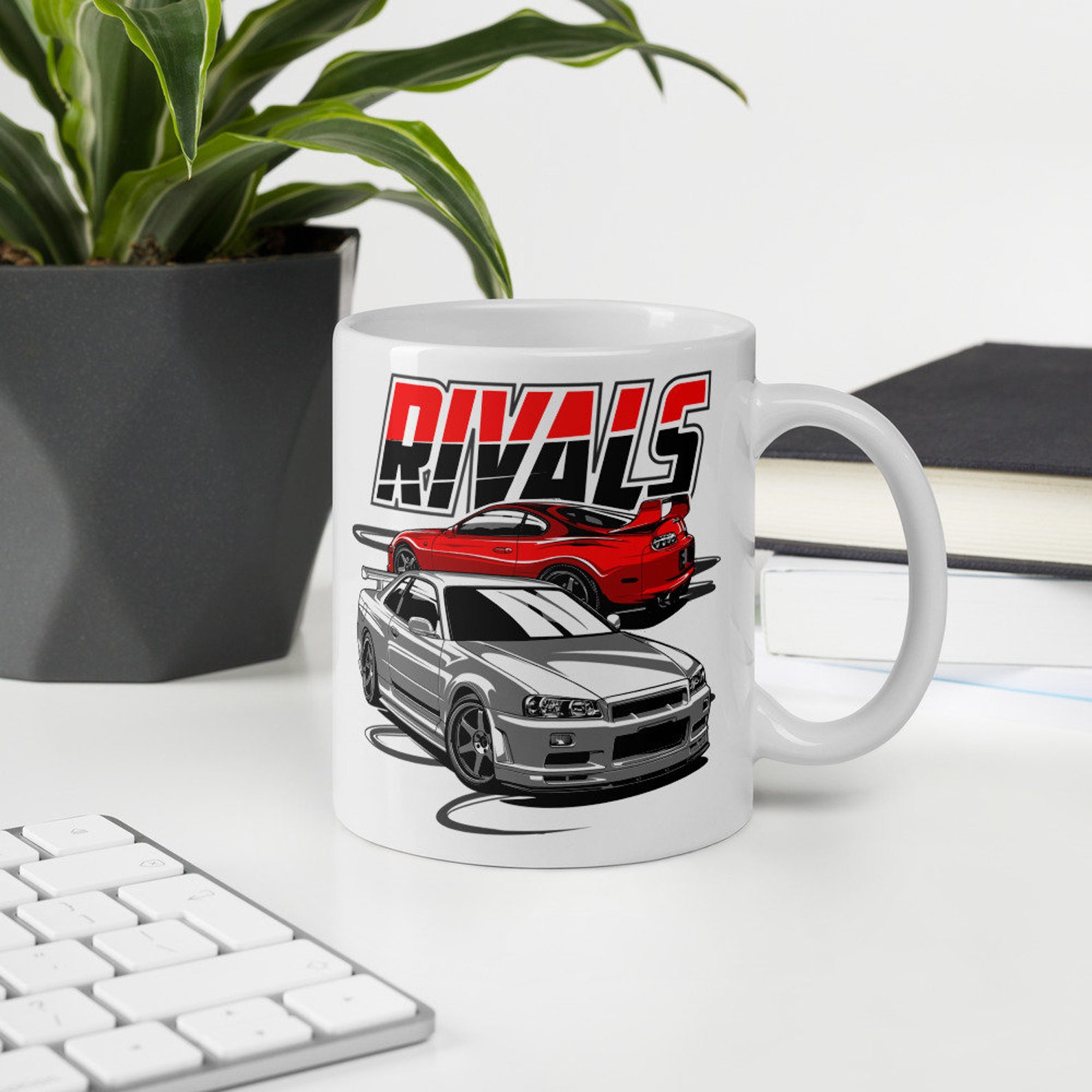 JDM RIVALS Skyline R34 GT-R Vs Supra Mk4 2jz Jdm Coffee Mug - Etsy