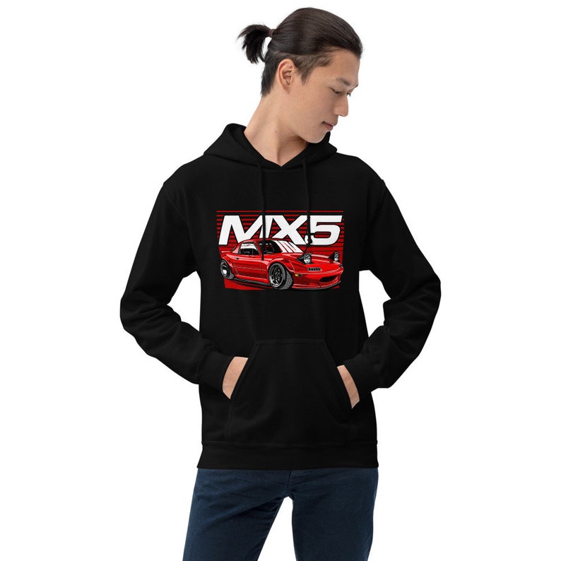 Mazda MX-5 Hoodie Miata MX5 NA Red Mk1 Roadster JDM Red Miata Hoodie ...