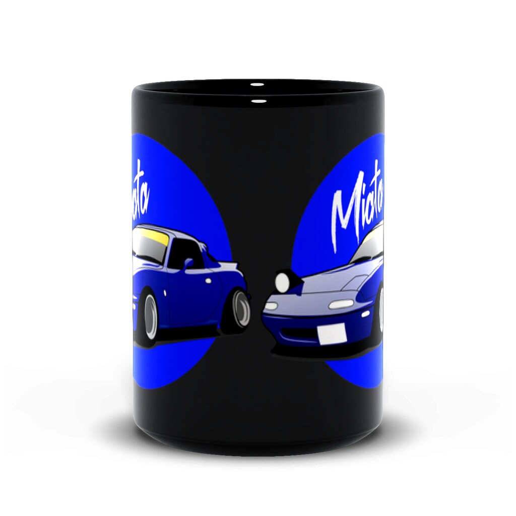Mazda Miata Mx-5 Mx5 Na Blue Mk1 Roadster Jdm Black Mug Gift for Him ...