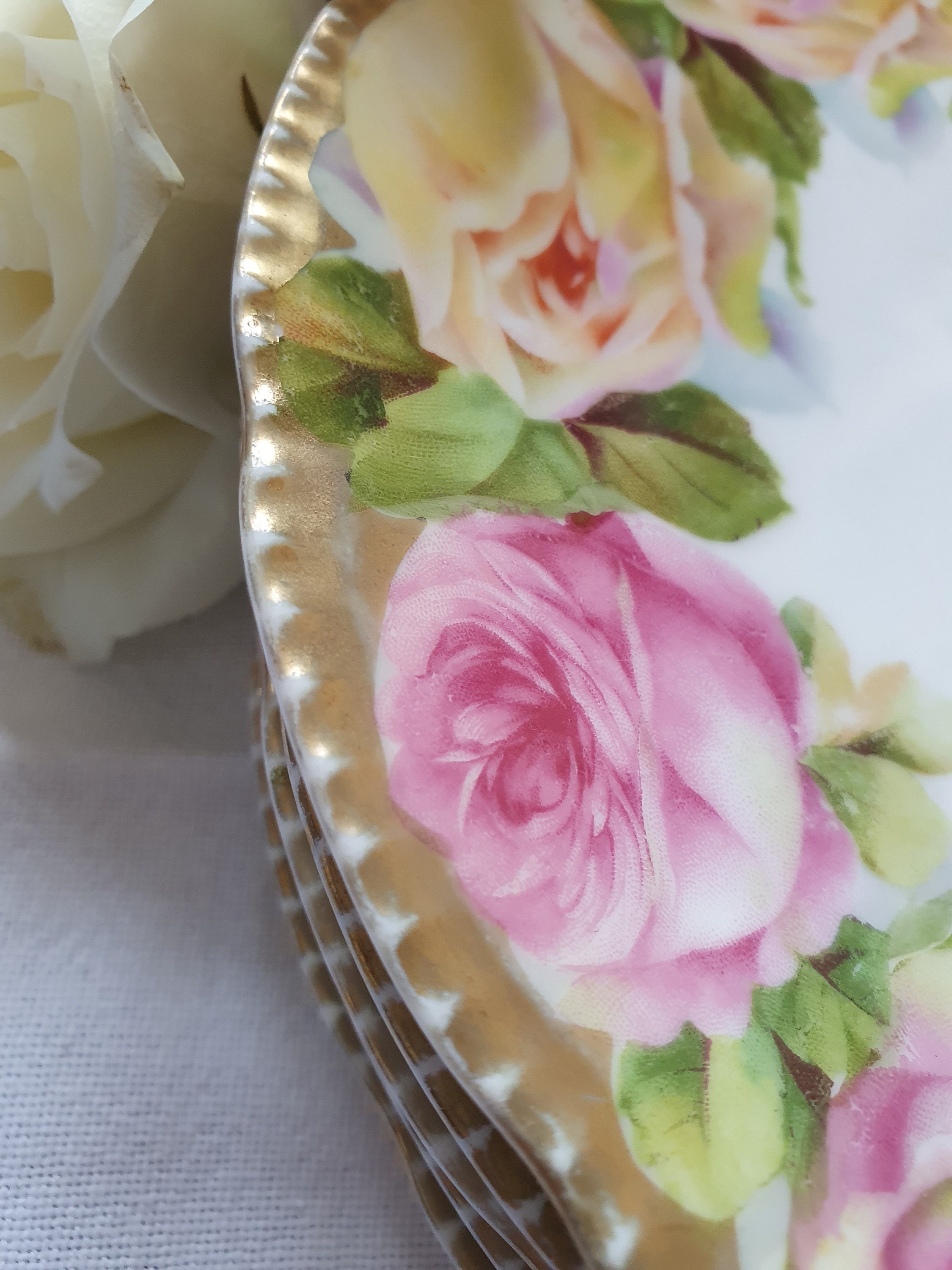 Art Nouveau Beyer & Bock Plate Set 5 Cake Plates, Beautiful, Vintage ...