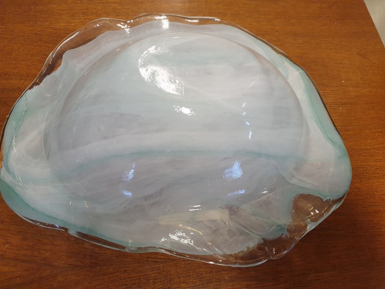 Bleikristall Glasschale, Glasartist, Peter Kaspar, Single Art, weiß ...