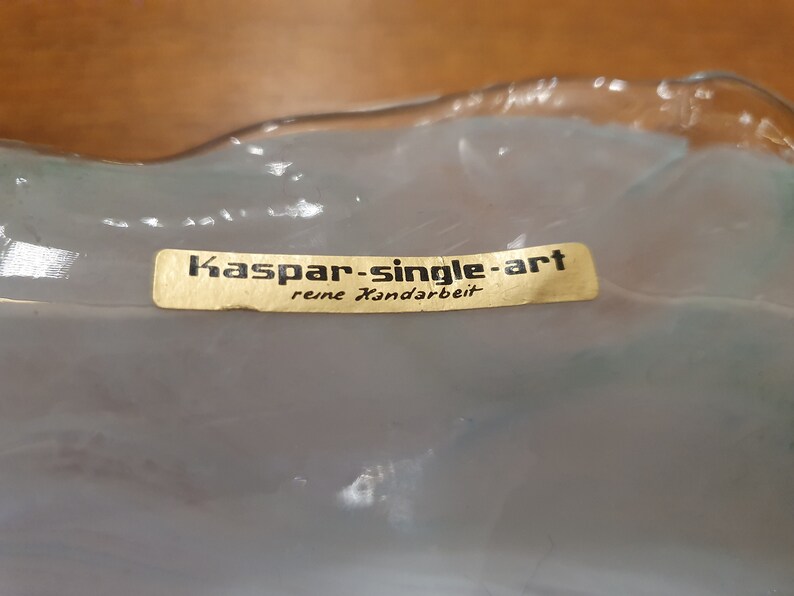 Bleikristall Glasschale, Glasartist, Peter Kaspar, Single Art, weiß ...