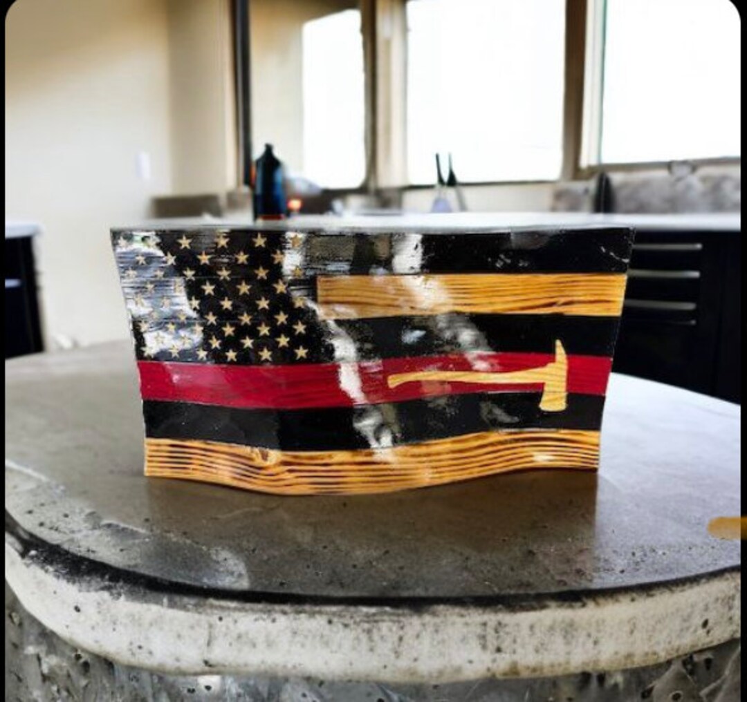 Small FIREMAN WAVY FLAG - Etsy